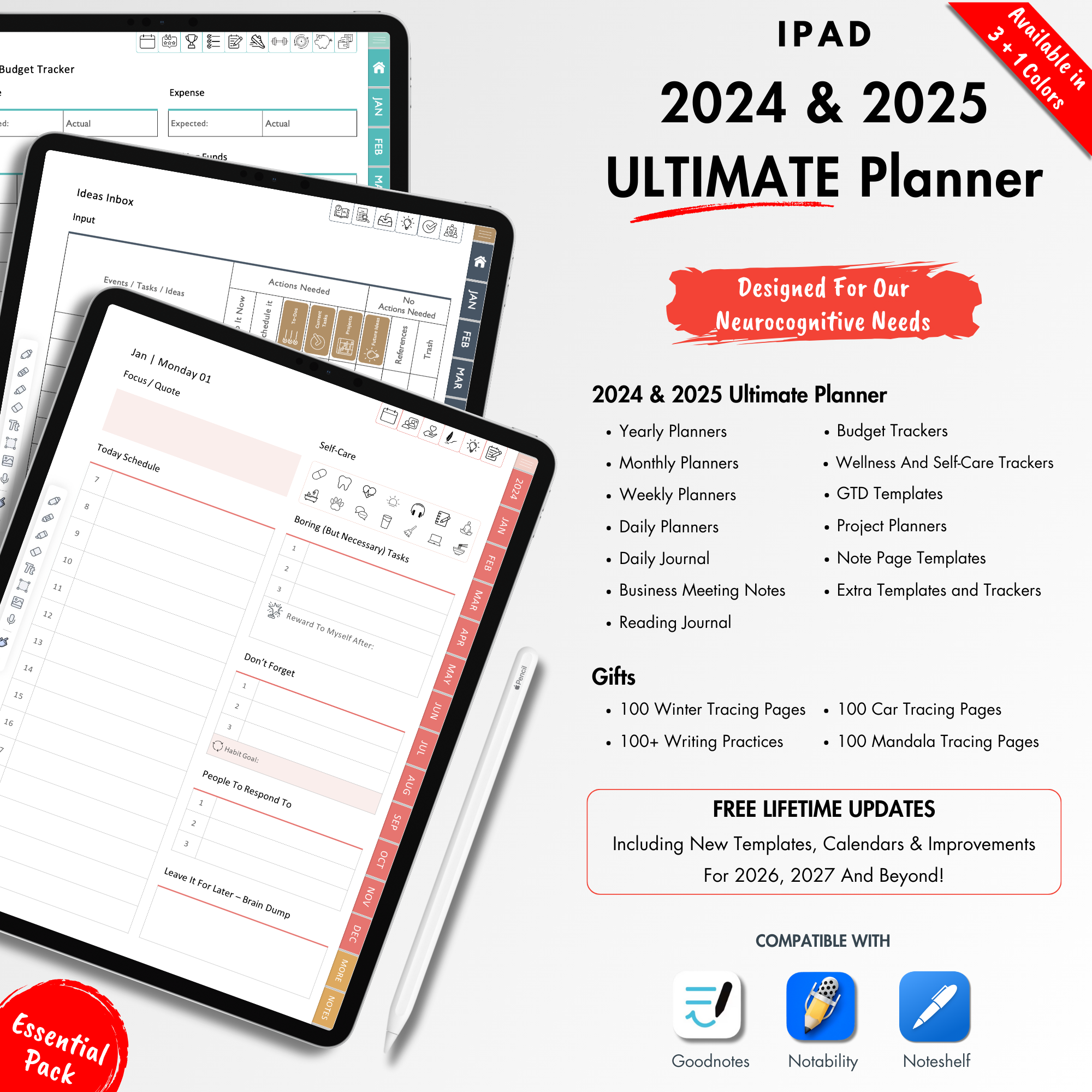 iPad Digital Planner for 2024 & 2025 – E-Ink Elysium