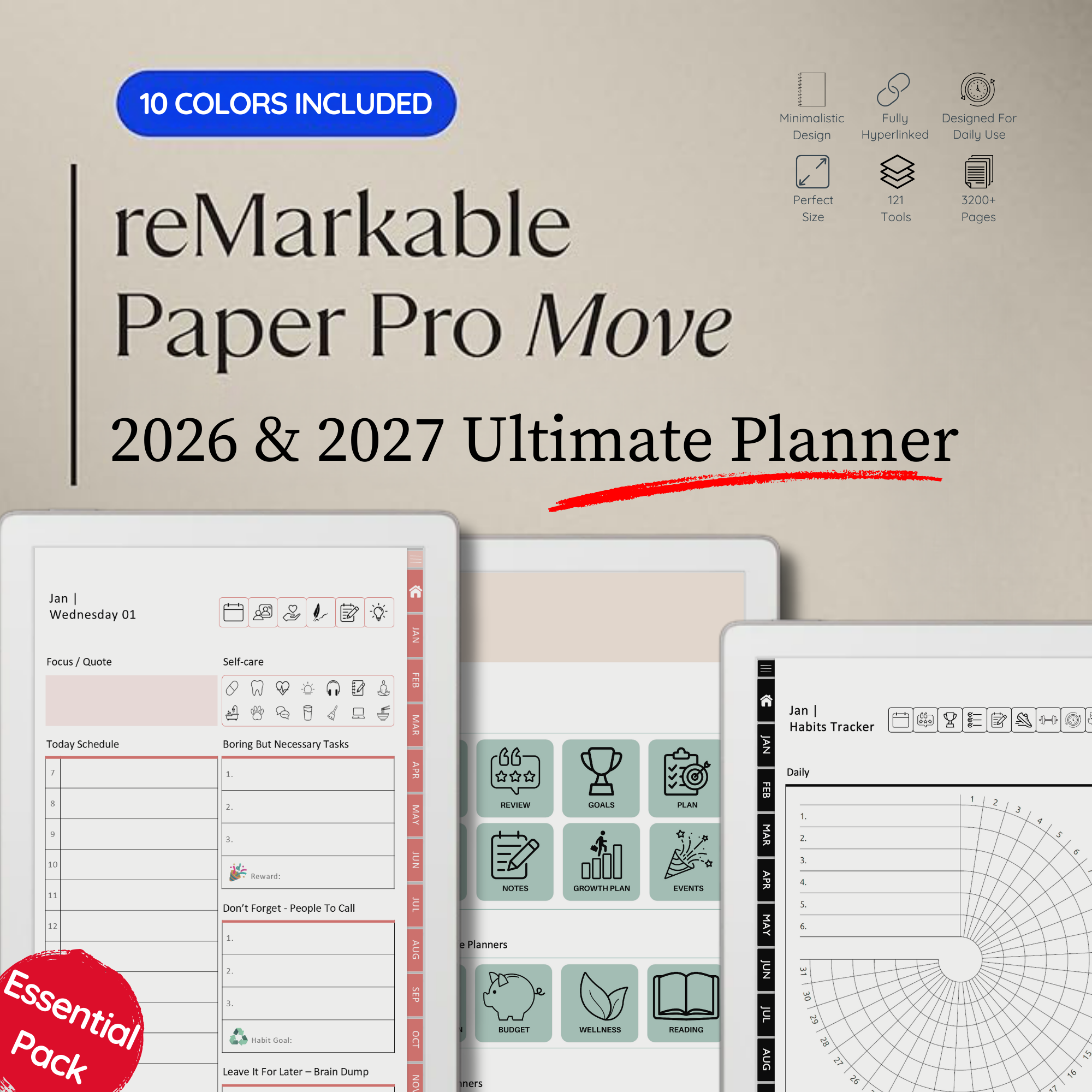 Remarkable Paper Pro Move Planners – E-Ink Elysium